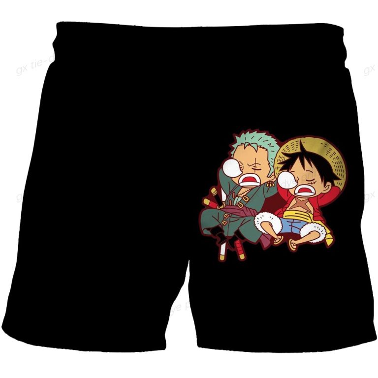 One Piece Luffy Zoro Swim Trunks | Anime Swim Trunks Store