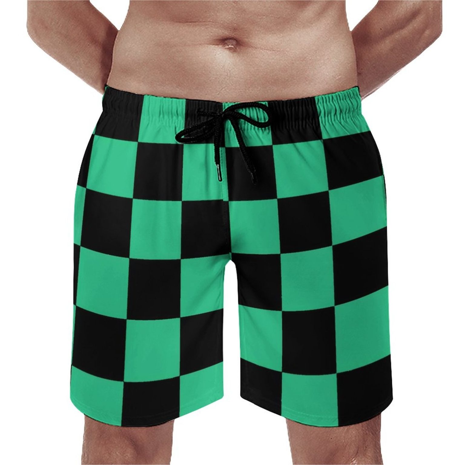 Demon Slayer Pattern Board Tanjiro Shorts Anime | Anime Swim Trunks